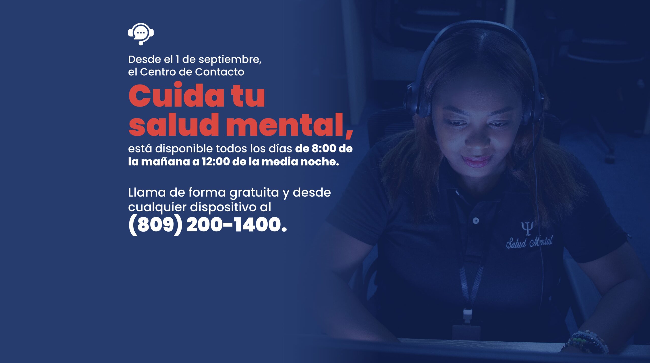 Tenemos más tiempo para escucharte: línea gratuita de salud mental con horario extendido ...